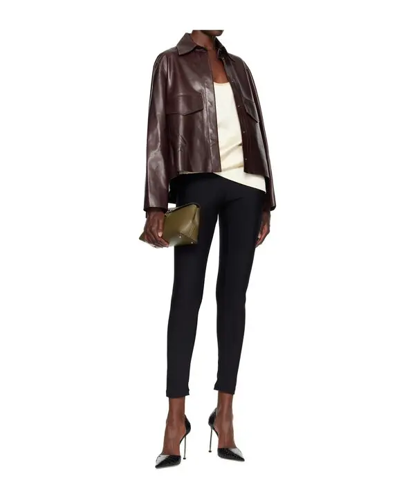 Nour Hammour Cropped Long-sleeve Jacket - Brown