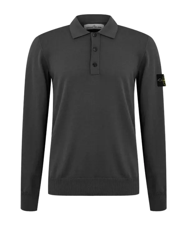 Stone Island Button Wool Polo Shirt