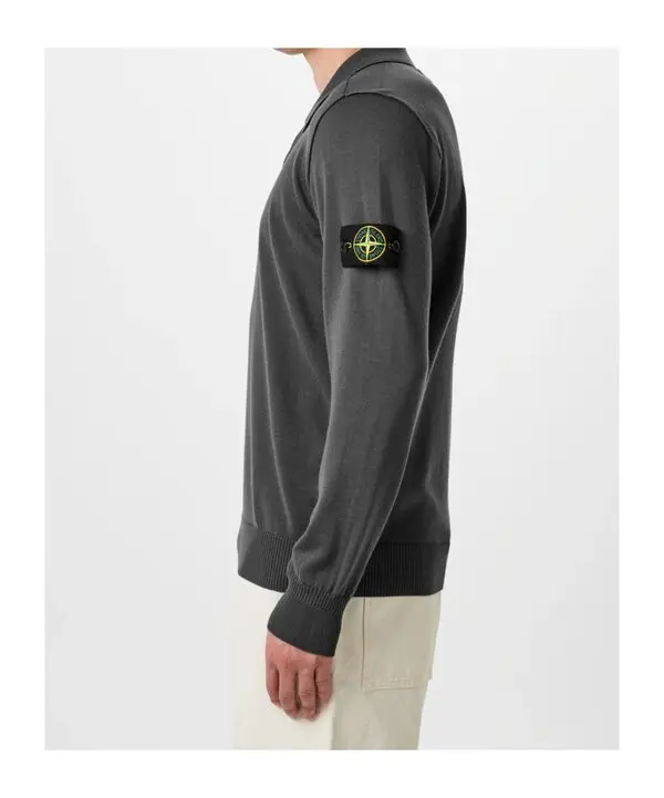Stone Island Button Wool Polo Shirt
