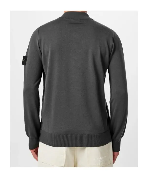 Stone Island Button Wool Polo Shirt