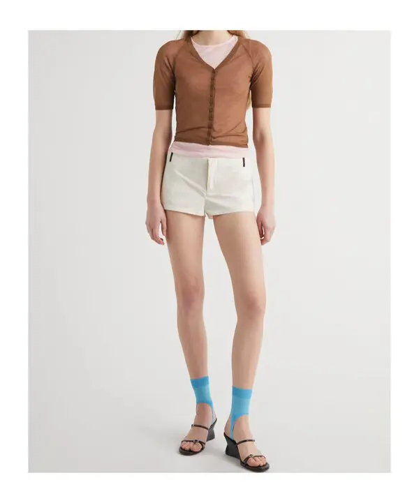 Paloma Wool Short-sleeved V-neck Cardigan - Brown