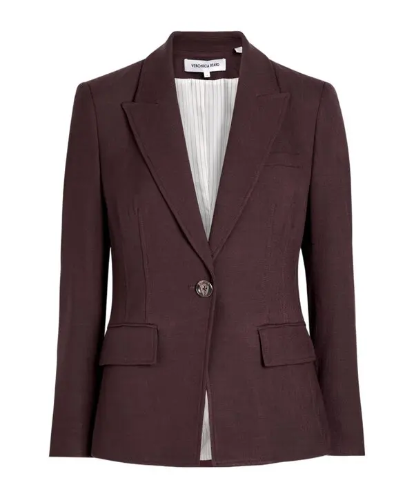 Veronica Beard Isaac Fitted Woven Blazer
