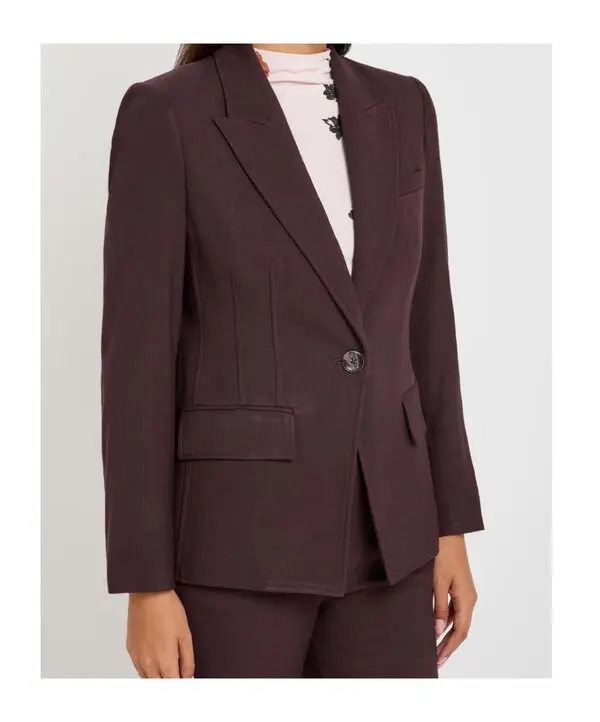 Veronica Beard Isaac Fitted Woven Blazer