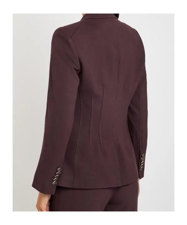 Veronica Beard Isaac Fitted Woven Blazer