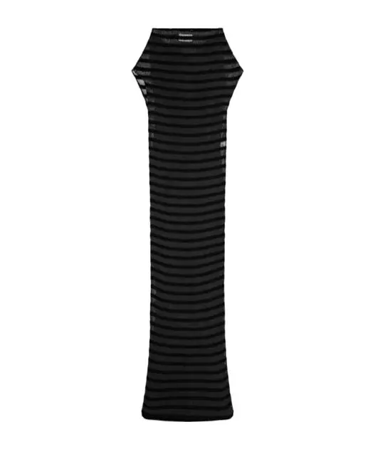 JEAN PAUL GAULTIER Mariniere Striped Maxi Dress - Black
