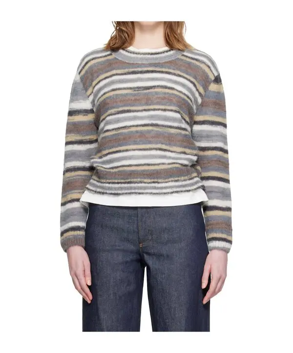 A.p.c. Striped Crew Neck Sweater