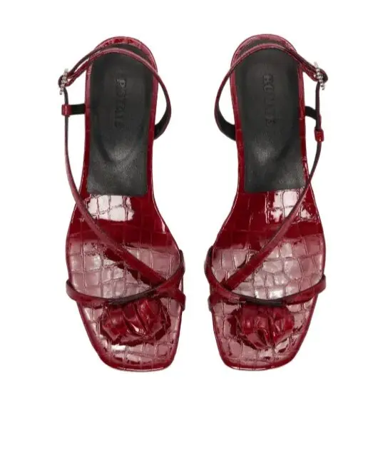 ROTATE BY BIRGER CHRISTENSEN Knot Strappy Sandals - Red