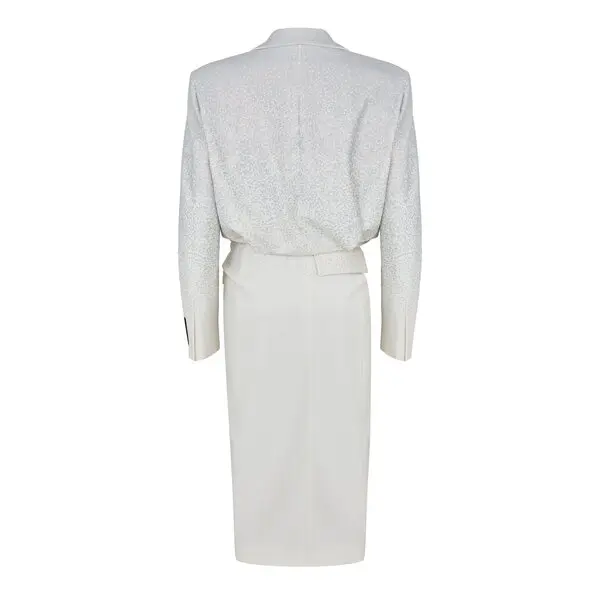 Off-White Crystal-embellished Twisted Waist Blazer Dress