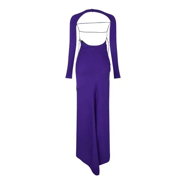 Off-White Long Sleeve Maxi Dress