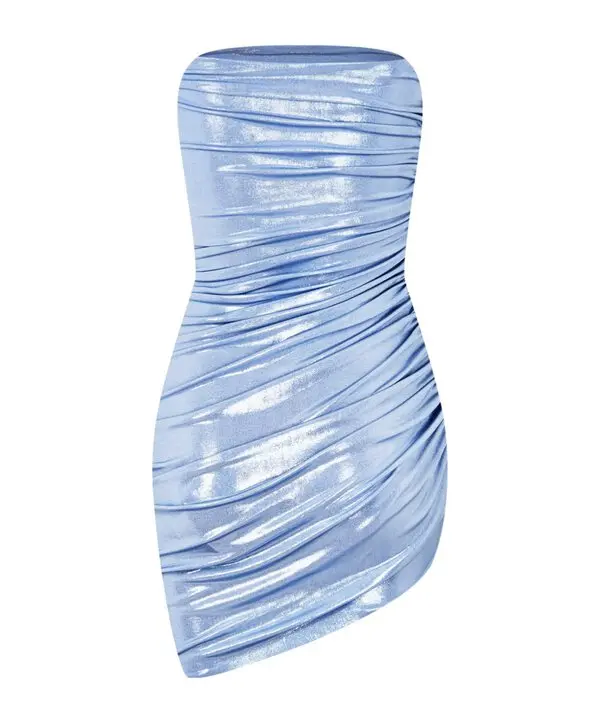 Norma Kamali Strapless Diana Pickball Mini Dress