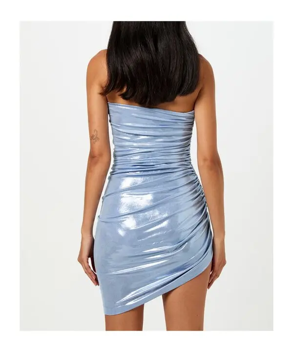 Norma Kamali Strapless Diana Pickball Mini Dress