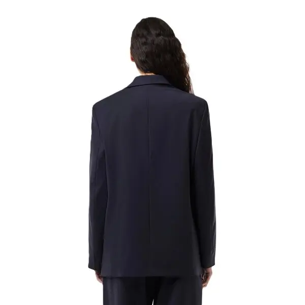 Lacoste Navy Blue Oversized Blazer
