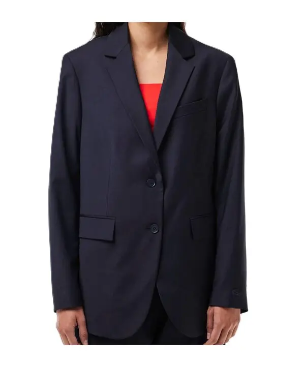Lacoste Navy Blue Oversized Blazer