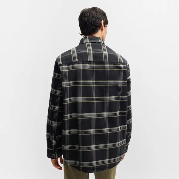 Hugo Boss Dark Tone Plaid Workwear Long-sleeve Shirt