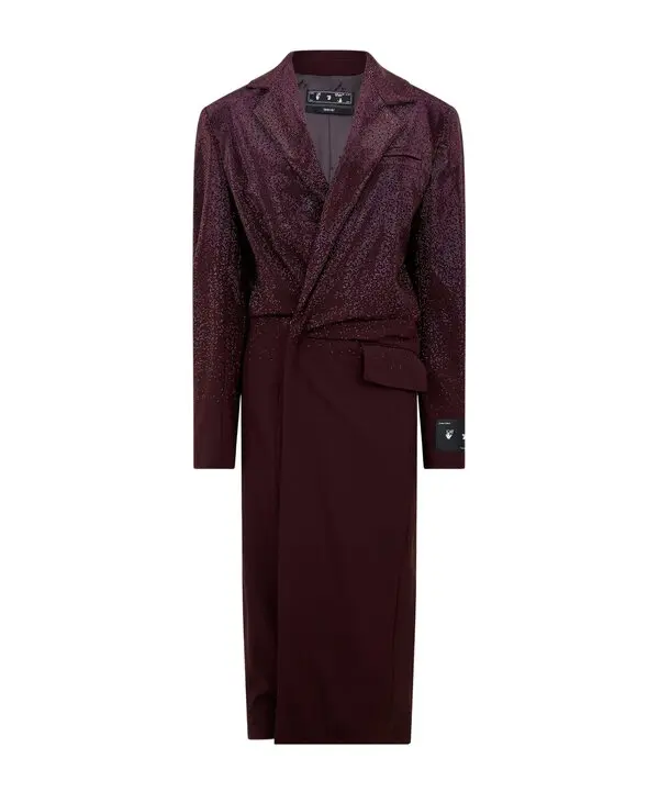 Off-White Burgundy Blazer Dress - Black