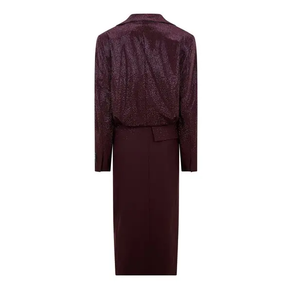 Off-White Burgundy Blazer Dress