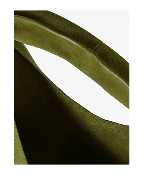 A.p.c. Neige Hobo Bag In Suede - Olive