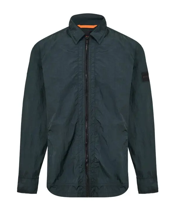 Hugo Boss Stand Collar Long Sleeve Zip-up Coat