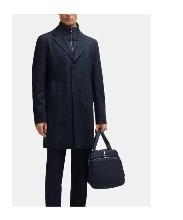 Hugo Boss Versatile Navy Two-piece Mid-length Coat