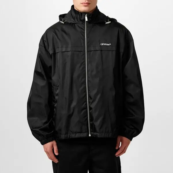Off-White Hooded Windproof Jacket