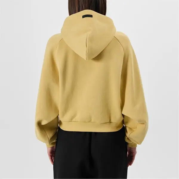 Fear Of God Logo Print Cropped Hoodie