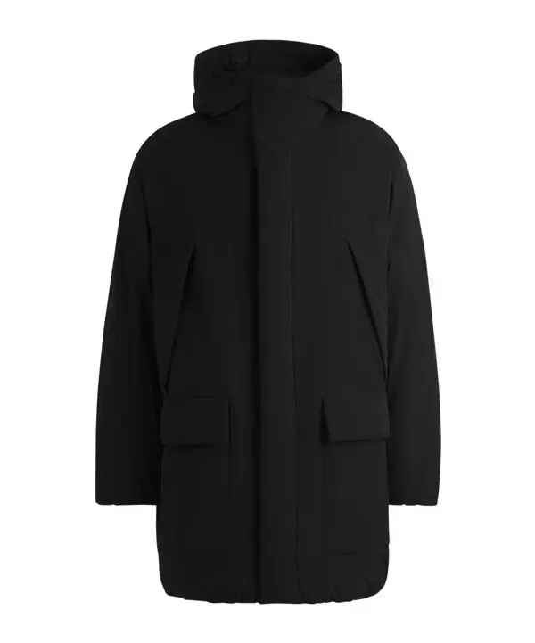 Hugo Boss Mid-length Hooded Parka Padded Coat