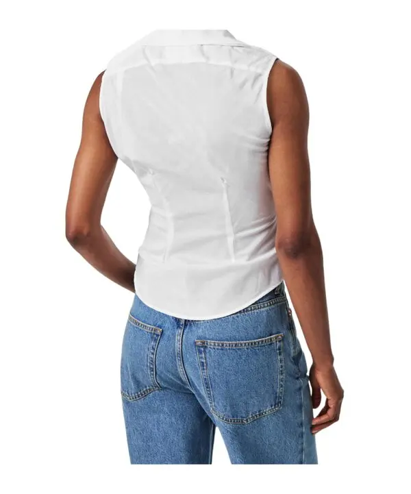 VIVIENNE WESTWOOD Sleeveless Collared Shirt - White