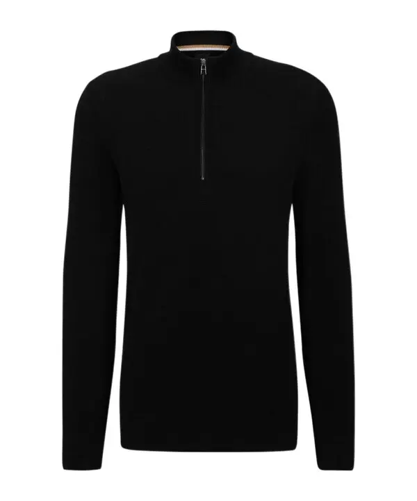 Hugo Boss Ebrando Zipped Crew Neck Jumper