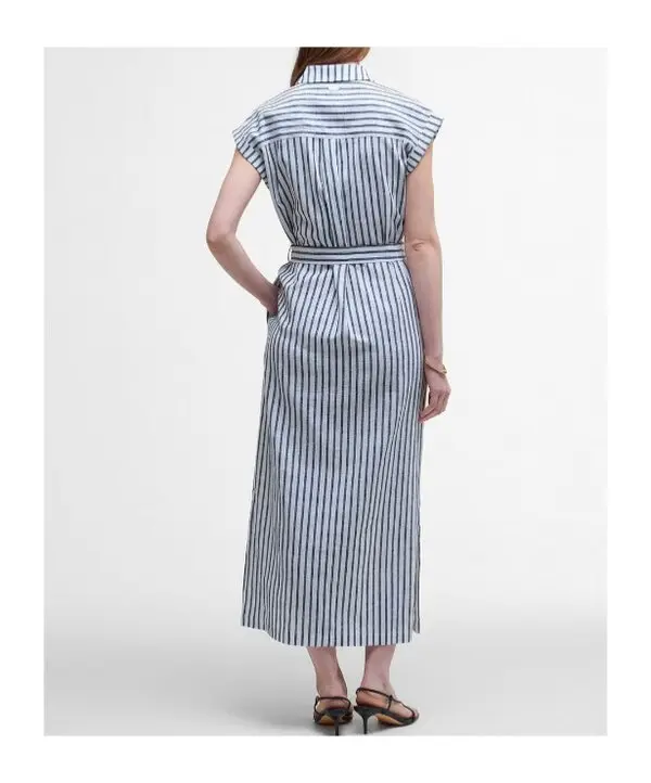 Barbour Striped Shirt Dress With Belt