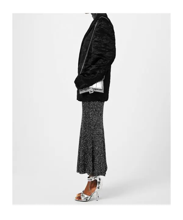 Balenciaga Sequinned Long Sleeve High Neck Maxi Dress