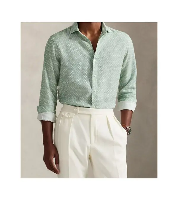 Polo Ralph Lauren Custom Fit Mallet-print Linen Shirt