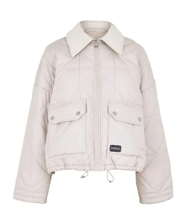 Barbour Quilted Jacket With Velvet Collar