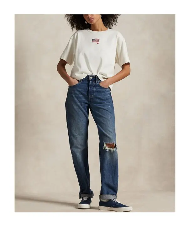 Polo Ralph Lauren Embroidered Flag Crewneck T-shirt