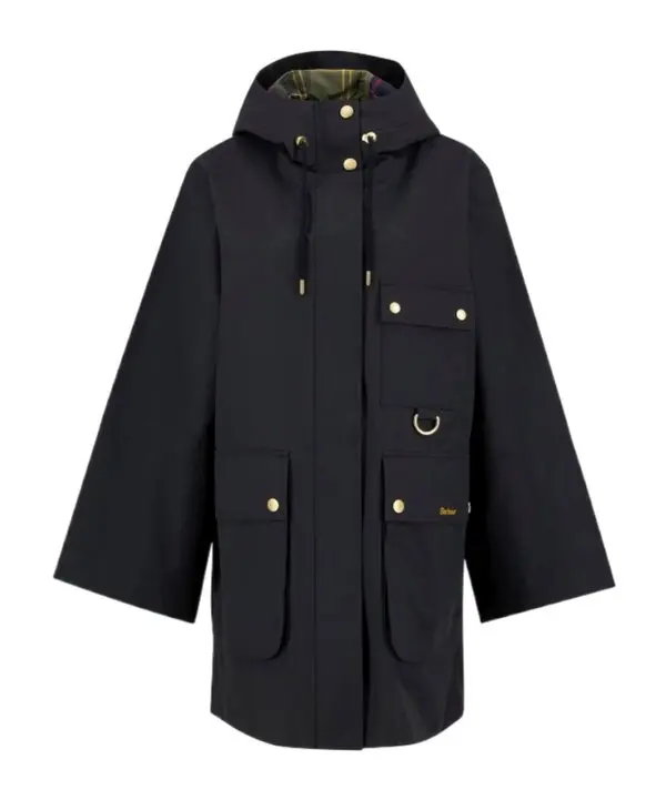 Barbour Long-sleeved Casual Jacket With Zip Closure And Hood