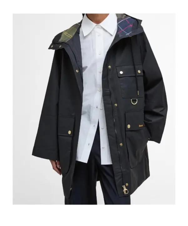 Barbour Long-sleeved Casual Jacket With Zip Closure And Hood