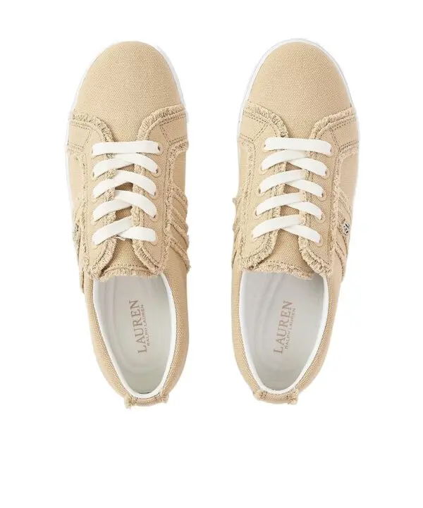 Ralph Lauren Janson Lace-up Court Trainers - Nude