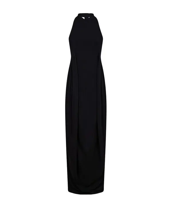 Givenchy Draped Crepe Halter Neck Gown