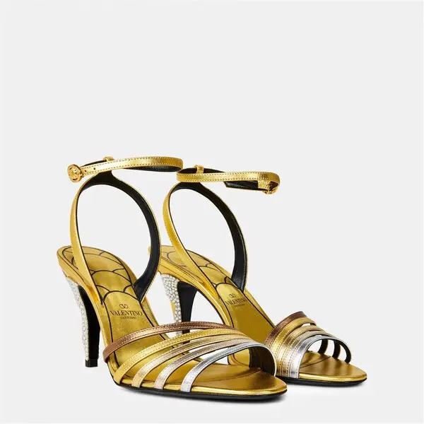 Valentino Garavani Ladycrush Laminated Nappa Sandals