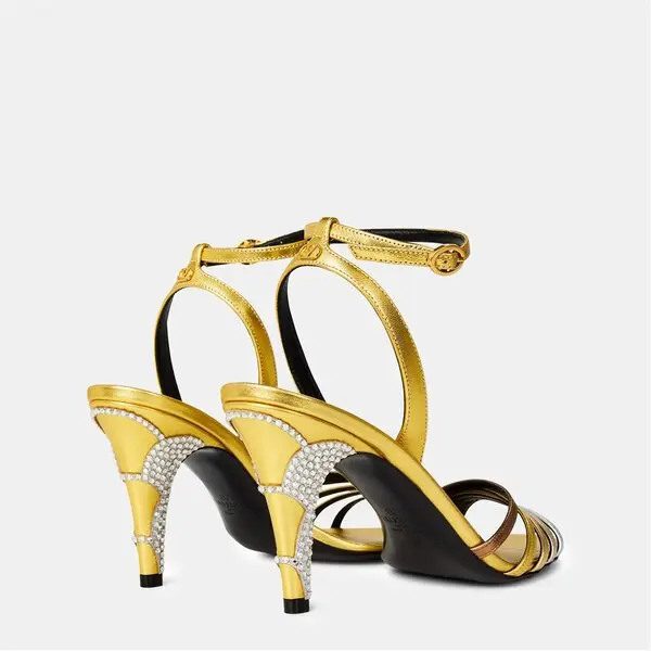 Valentino Garavani Ladycrush Laminated Nappa Sandals