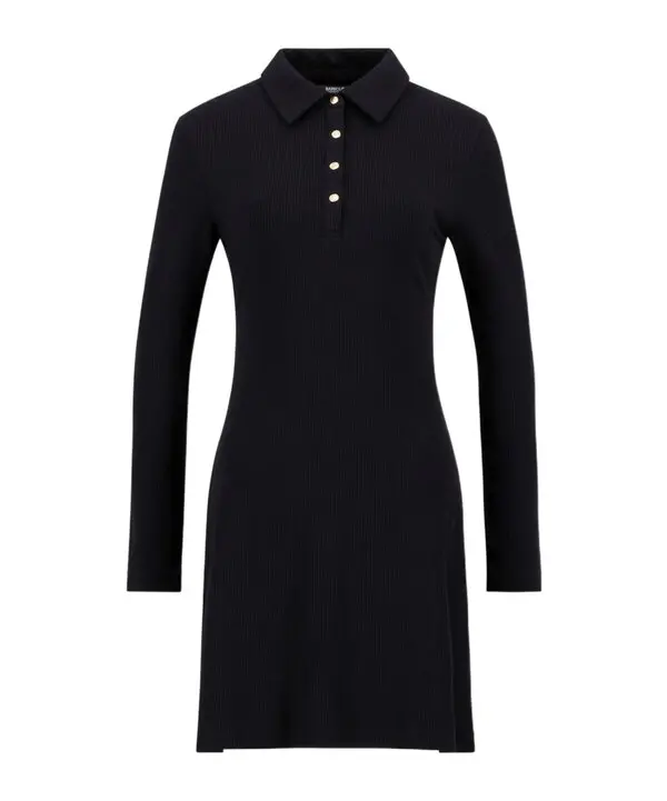 Barbour Ribbed Mini Dress With Button Detail