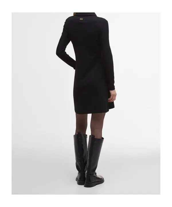 Barbour Ribbed Mini Dress With Button Detail