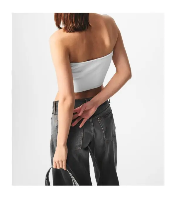 DIESEL® Fitted Strapless Logo Top