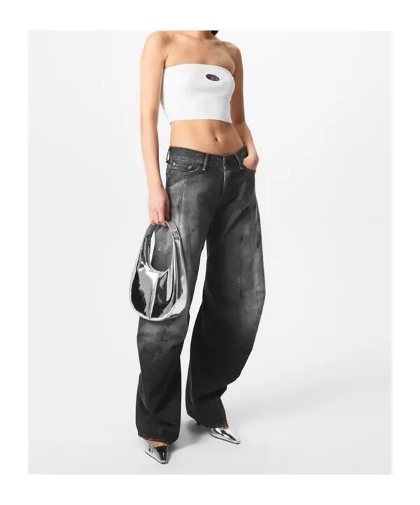 DIESEL® Fitted Strapless Logo Top