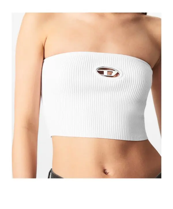 DIESEL® Fitted Strapless Logo Top