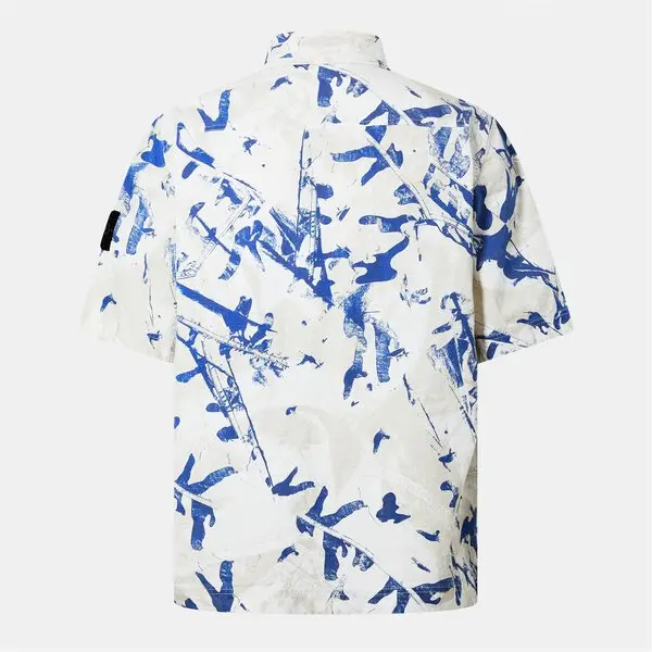 Stone Island Camo Short Sleeve Shirt - White