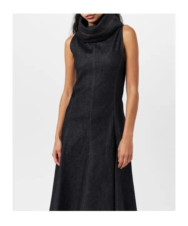 Jacquemus Sleeveless High Neck Denim Dress