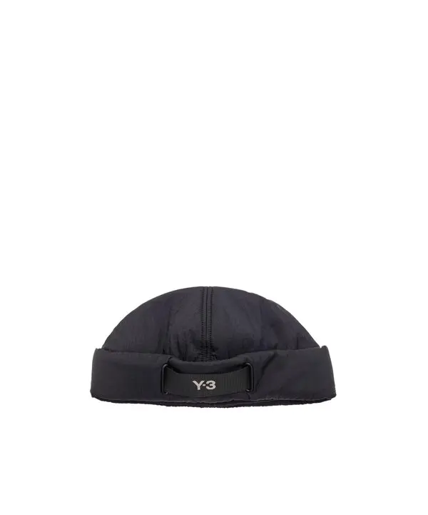 Y3 Webbing Padded Beanie - Black