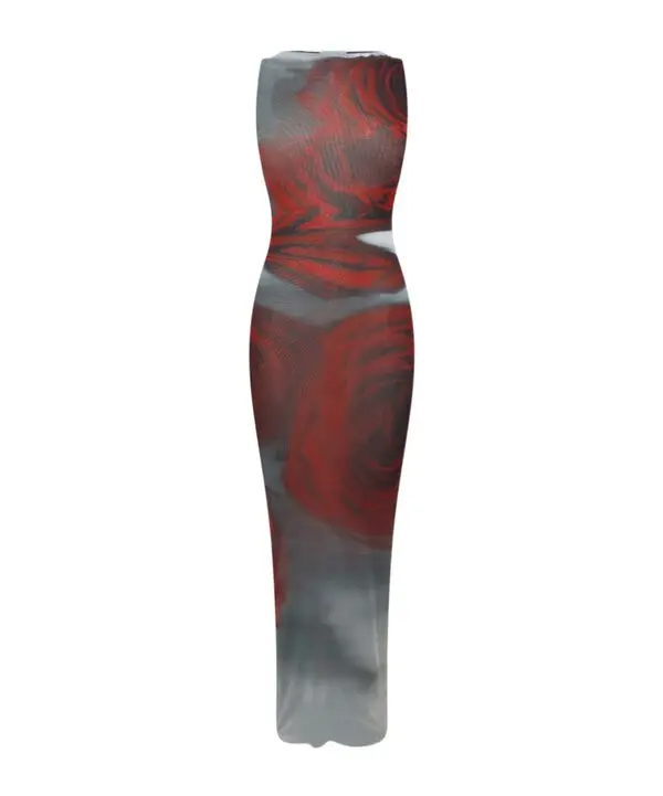 JEAN PAUL GAULTIER Sleeveless Boat Neck Dress - Red