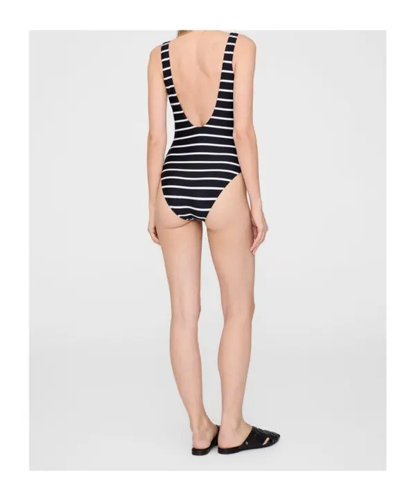 ANINE BING Sleeveless Striped Bodysuit