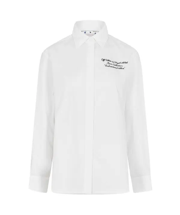 Off-White Long-sleeved Shirt With Letter Print
